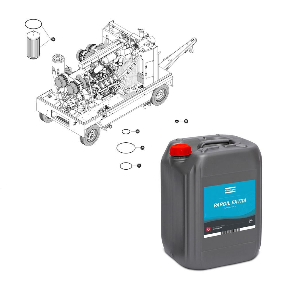 Atlas Copco QAS 325 VD S3A, 1000h Service kit | Köp online hos SMT Sweden